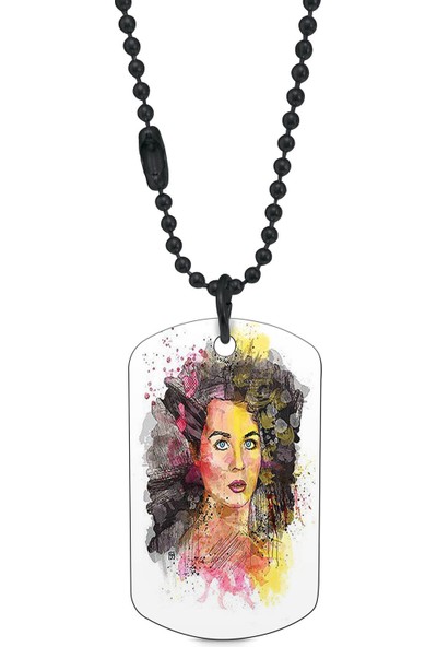 Hero Tasarım Fatma Girik Siyah Renk Künye / Kolye DFT2903