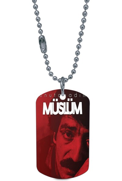 Hero Tasarım Müslüm Gürses Gümüş Renk Künye / Kolye DFT5117