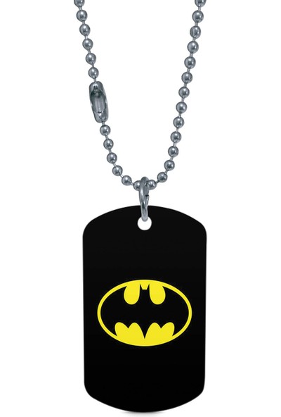 Hero Tasarım Batman Gümüş Renk Künye / Kolye DFT4646