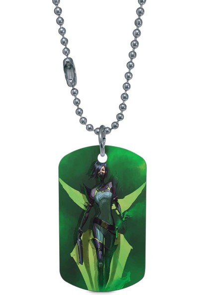 Hero Tasarım Viper Valorant Gümüş Renk Künye / Kolye DFT3309 Hero Tasarım Viper Valorant Gümüş Renk Künye / Kolye DFT3309