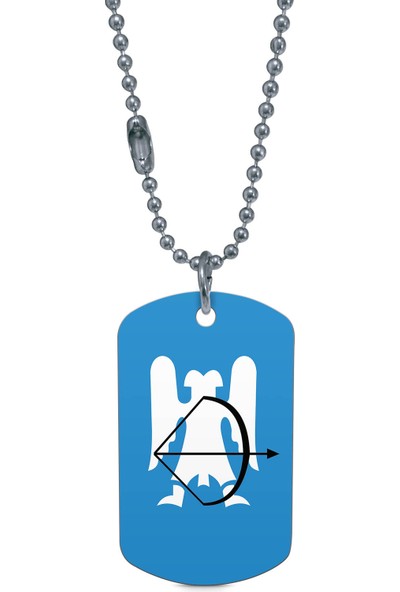 Hero Tasarım Selçuklu Gümüş Renk Künye / Kolye DFT5691