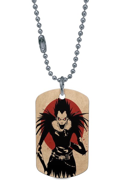 Hero Tasarım Death Note Gümüş Renk Künye / Kolye DFT3172 Hero Tasarım Death Note Gümüş Renk Künye / Kolye DFT3172
