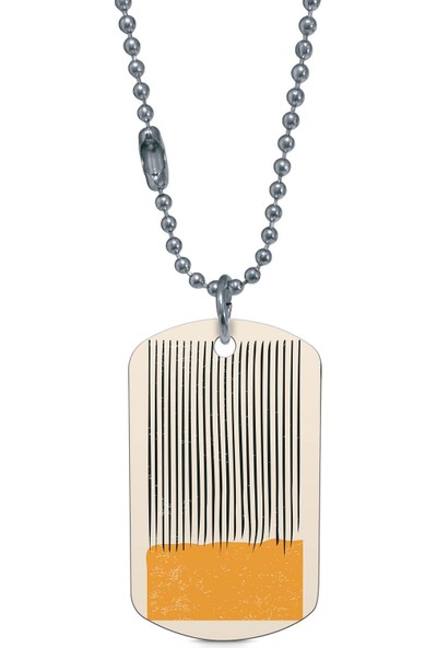 Hero Tasarım Şekiller Gümüş Renk Künye / Kolye DFT5244