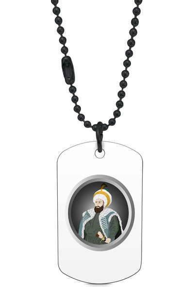 Hero Tasarım Fatih Sultan Mehmet Siyah Renk Künye / Kolye DFT1502 Hero Tasarım Fatih Sultan Mehmet Siyah Renk Künye / Kolye DFT1502