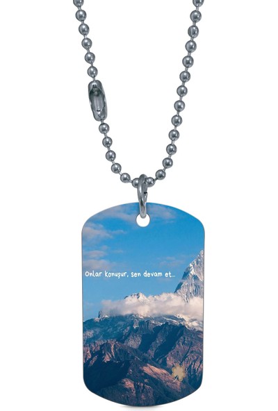 Hero Tasarım Motivasyon Gümüş Renk Künye / Kolye DFT2466