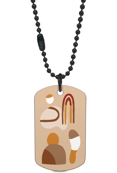 Hero Tasarım Şekiller Siyah Renk Künye / Kolye DFT5239 Hero Tasarım Şekiller Siyah Renk Künye / Kolye DFT5239