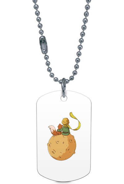 Hero Tasarım Ay Gümüş Renk Künye / Kolye DFT348