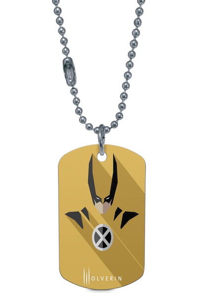 Hero Tasarım Wolverin Gümüş Renk Künye / Kolye DFT5733