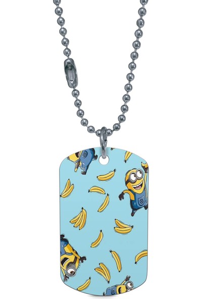 Hero Tasarım Minyonlar Gümüş Renk Künye / Kolye DFT4228