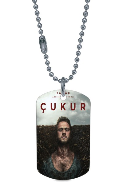 Hero Tasarım Çukur Gümüş Renk Künye / Kolye DFT2633