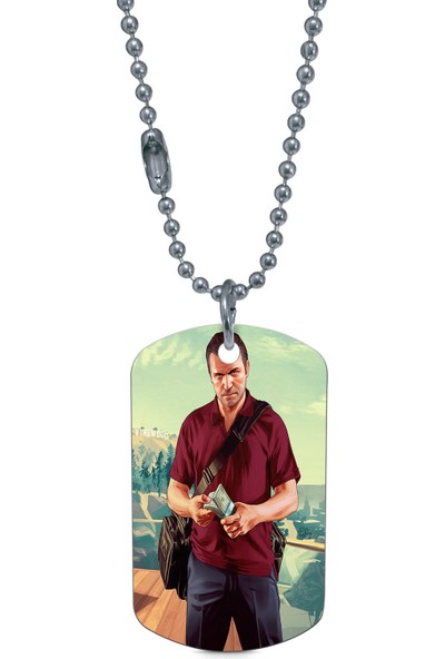 Hero Tasarım Gta Gümüş Renk Künye / Kolye DFT3191
