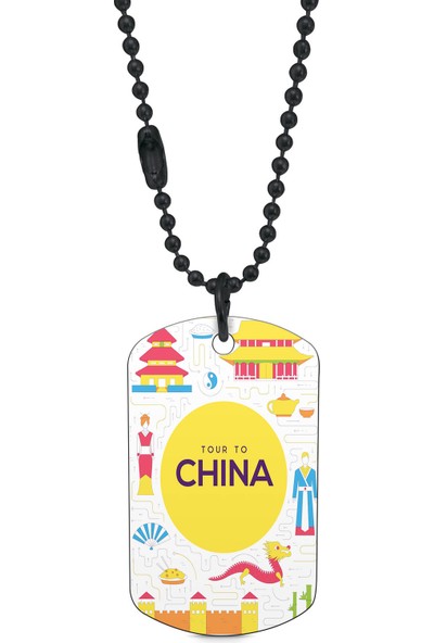 Hero Tasarım Çin Siyah Renk Künye / Kolye DFT518