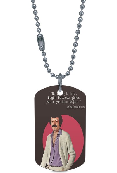 Hero Tasarım Müslüm Gürses Gümüş Renk Künye / Kolye DFT3996 Hero Tasarım Müslüm Gürses Gümüş Renk Künye / Kolye DFT3996