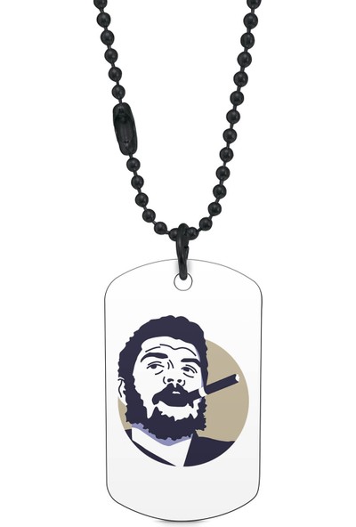 Hero Tasarım Che Guevara Siyah Renk Künye / Kolye DFT961