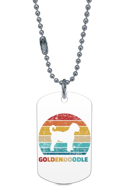 Hero Tasarım Golden Köpek Gümüş Renk Künye / Kolye DFT805