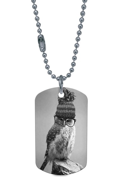 Hero Tasarım Baykuş Gümüş Renk Künye / Kolye DFT2970 Hero Tasarım Baykuş Gümüş Renk Künye / Kolye DFT2970