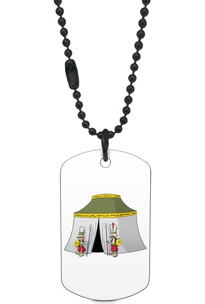 Hero Tasarım Osmanlı Çadırı Siyah Renk Künye / Kolye DFT1440