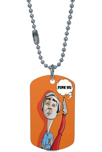 Hero Tasarım Funk Hu Gümüş Renk Künye / Kolye DFT4655 Hero Tasarım Funk Hu Gümüş Renk Künye / Kolye DFT4655