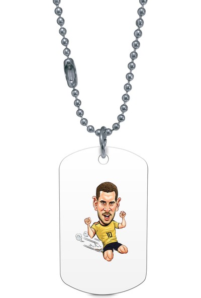 Hero Tasarım Eden Hazard Gümüş Renk Künye / Kolye DFT1243 Hero Tasarım Eden Hazard Gümüş Renk Künye / Kolye DFT1243