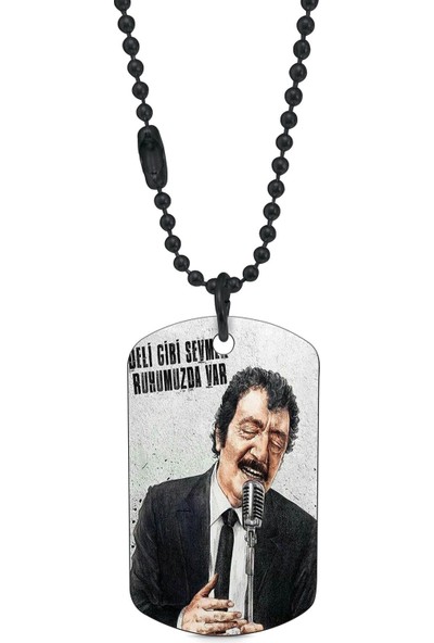 Hero Tasarım Müslüm Gürses Siyah Renk Künye / Kolye DFT3990