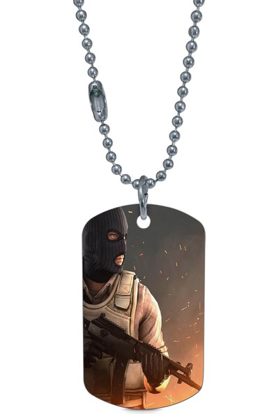 Hero Tasarım Cs-Go Gümüş Renk Künye / Kolye DFT4365
