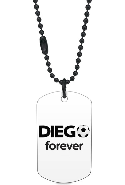 Hero Tasarım Diego Forever Siyah Renk Künye / Kolye DFT1175