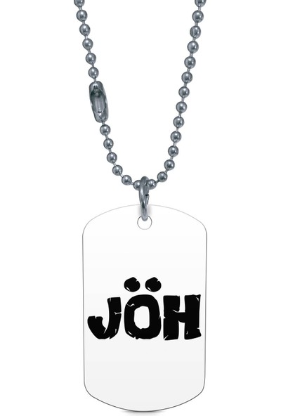 Hero Tasarım Jöh Gümüş Renk Künye / Kolye DFT1472