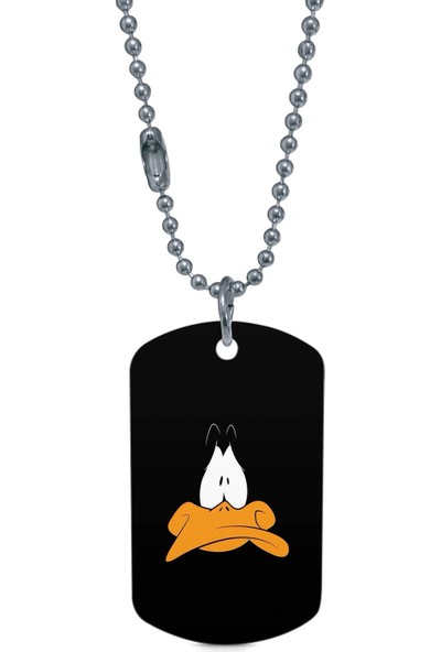 Hero Tasarım Daffy Duck Gümüş Renk Künye / Kolye DFT5073