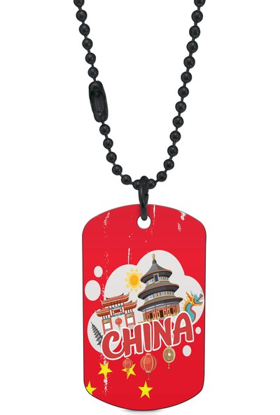 Hero Tasarım Çin Siyah Renk Künye / Kolye DFT3918