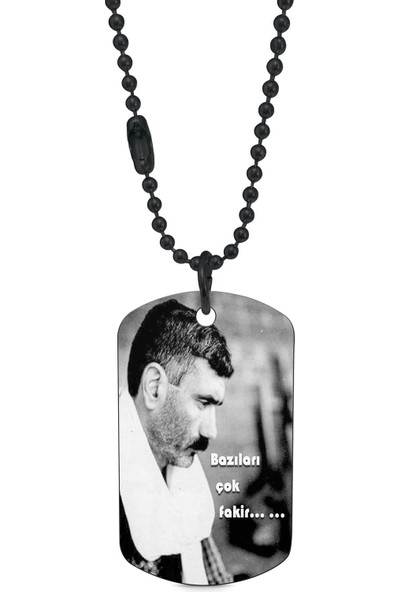 Hero Tasarım Yılmaz Güney Siyah Renk Künye / Kolye DFT2347