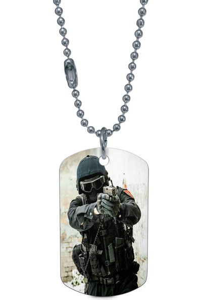 Hero Tasarım Polis Özel Harekat Gümüş Renk Künye / Kolye DFT3787 Hero Tasarım Polis Özel Harekat Gümüş Renk Künye / Kolye DFT3787