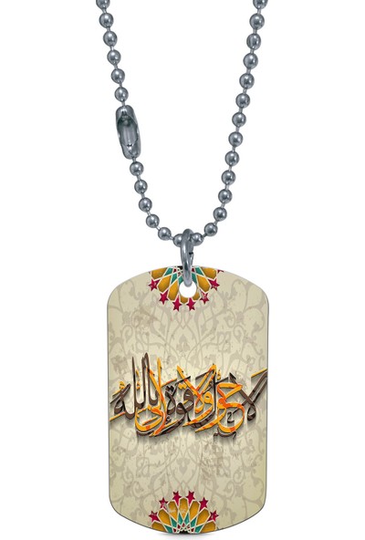 Hero Tasarım Hat Sanatı Gümüş Renk Künye / Kolye DFT5426