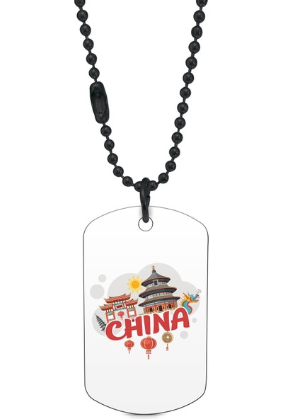 Hero Tasarım Çin Siyah Renk Künye / Kolye DFT2305