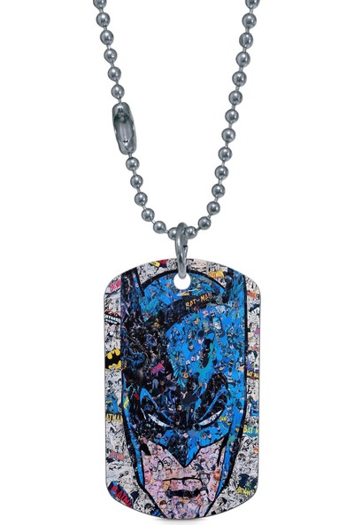 Hero Tasarım Batman Gümüş Renk Künye / Kolye DFT3912