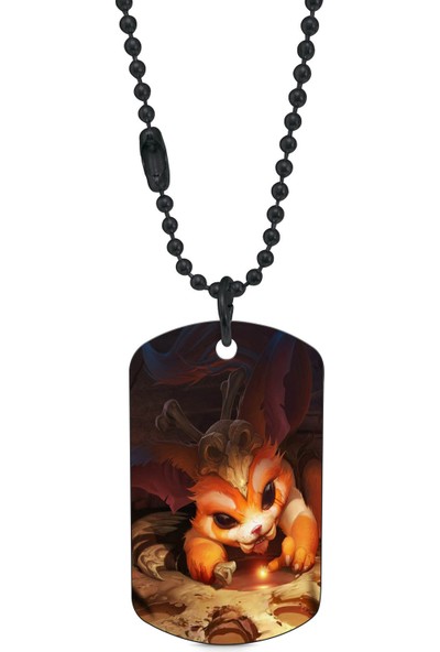 Hero Tasarım Top Lol Siyah Renk Künye / Kolye DFT3258