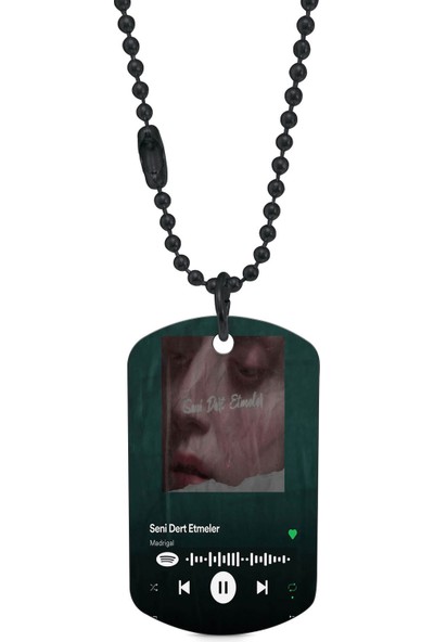 Hero Tasarım Seni Dert Etmeler Spotify Karekodlu Siyah Renk Künye / Kolye DFT2774 Hero Tasarım Seni Dert Etmeler Spotify Karekodlu Siyah Renk Künye / Kolye DFT2774