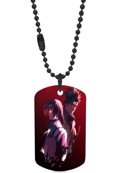 Hero Tasarım Naruto Anime Siyah Renk Künye / Kolye DFT3279