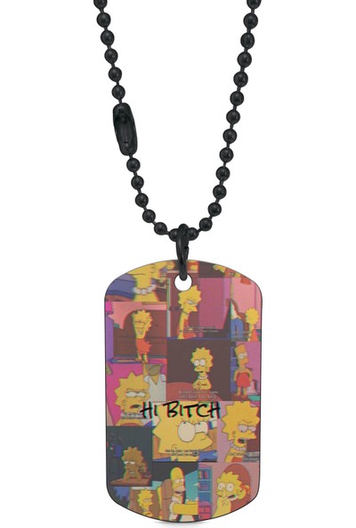 Hero Tasarım Hi B-Tch Siyah Renk Künye / Kolye DFT4833