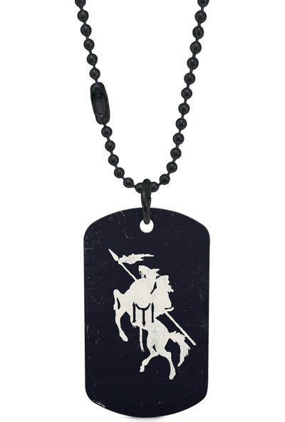 Hero Tasarım Kürşad Siyah Renk Künye / Kolye DFT5656 Hero Tasarım Kürşad Siyah Renk Künye / Kolye DFT5656