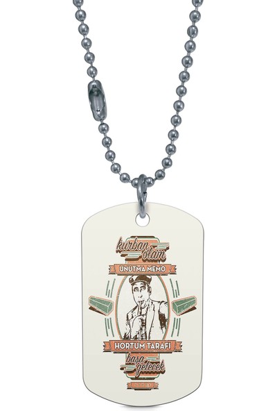 Hero Tasarım Şener Şen Gümüş Renk Künye / Kolye DFT5037