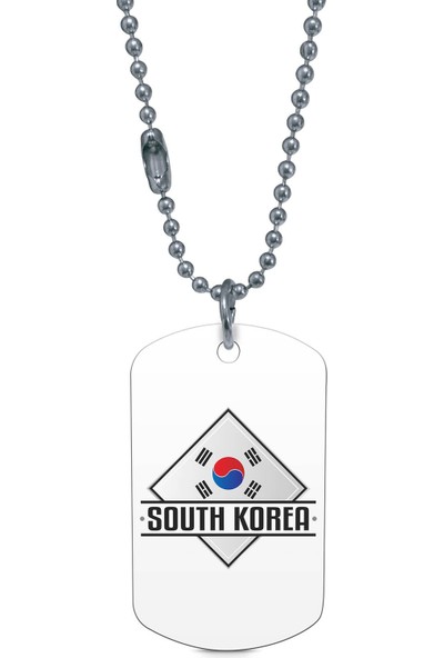 Hero Tasarım Güney Kore Gümüş Renk Künye / Kolye DFT2254