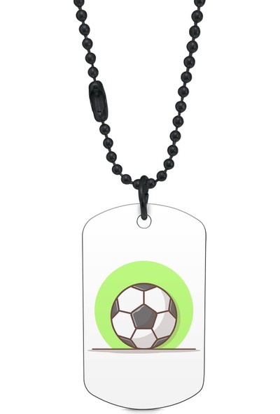 Hero Tasarım Futbol Topu Siyah Renk Künye / Kolye DFT1192