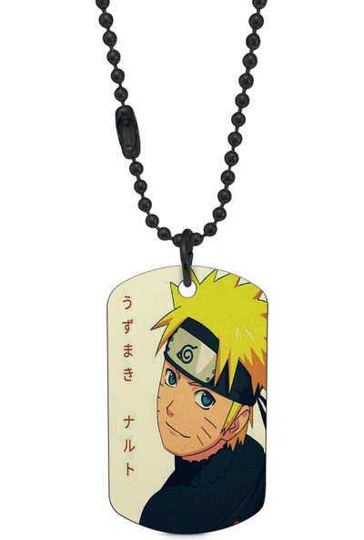 Hero Tasarım Naruto Anime Siyah Renk Künye / Kolye DFT3264
