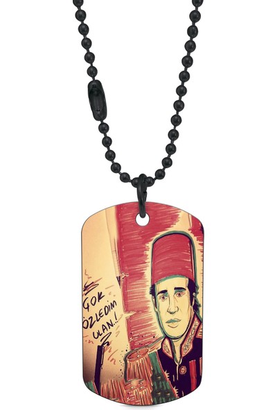 Hero Tasarım Tosun Paşa Siyah Renk Künye / Kolye DFT2525