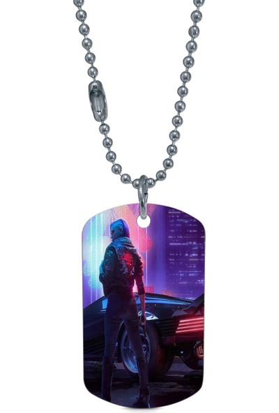 Hero Tasarım Cyberpunk Gümüş Renk Künye / Kolye DFT3636