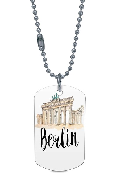 Hero Tasarım Berlin Gümüş Renk Künye / Kolye DFT3552