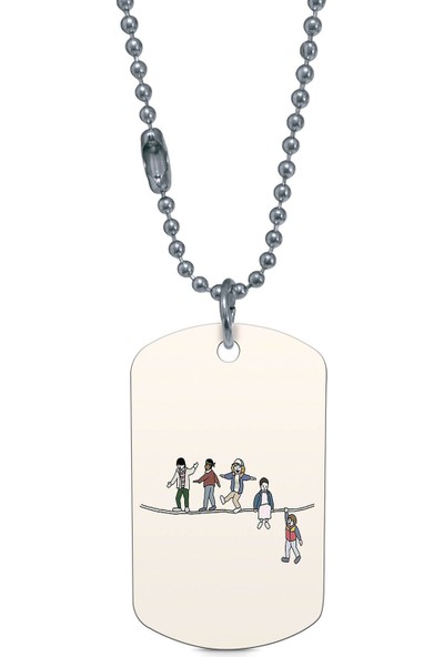 Hero Tasarım Ip Cambazları Gümüş Renk Künye / Kolye DFT4663