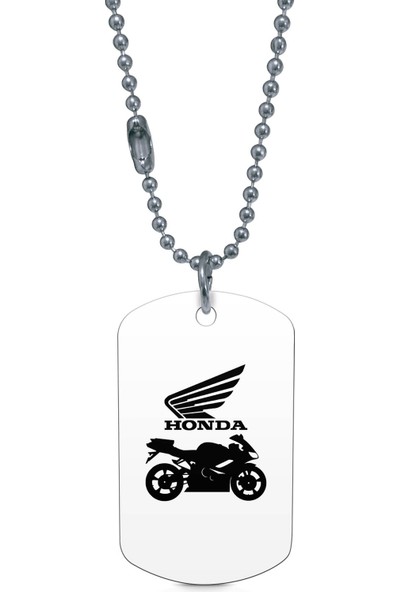 Hero Tasarım Honda Gümüş Renk Künye / Kolye DFT431
