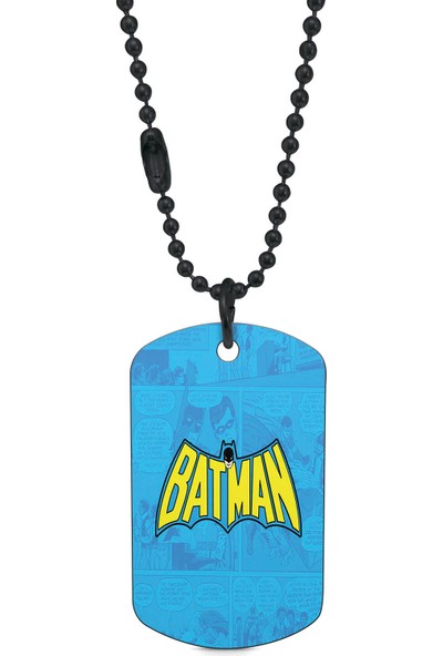 Hero Tasarım Batman Siyah Renk Künye / Kolye DFT4651 Hero Tasarım Batman Siyah Renk Künye / Kolye DFT4651