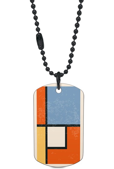 Hero Tasarım Şekiller Siyah Renk Künye / Kolye DFT5246